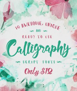 10 AWESOME, UNIQUE and READY TO USE CALLIGRAPHY SCRIPT FONTS - Graphic ...
