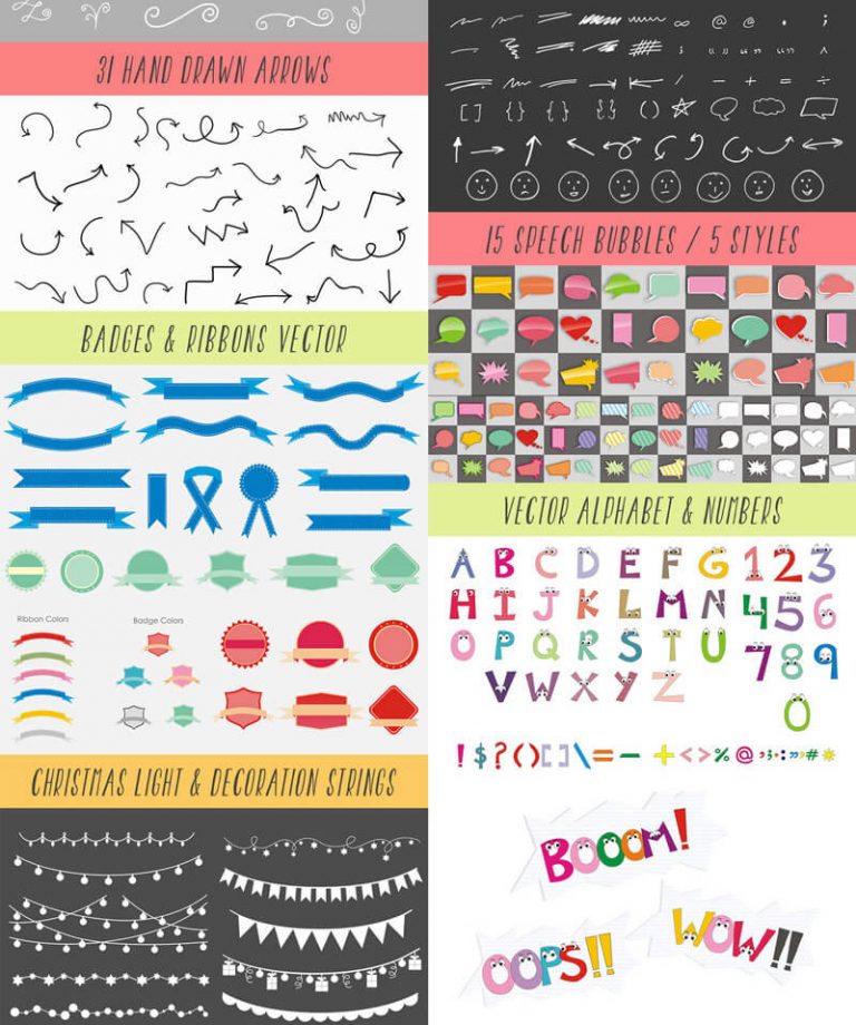 Vector Design Bundle: 345+ DESIGN ELEMENTS - Graphic Design Bundle ...
