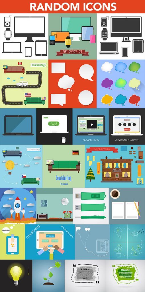 Super Graphics Bundle: 1200+ Unique Elements - Graphic Design Bundle ...