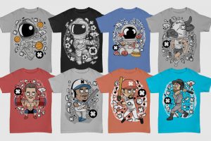 Cartoon Vector Part 7 T-shirt Designs - Graphic Design Bundle Deals ...