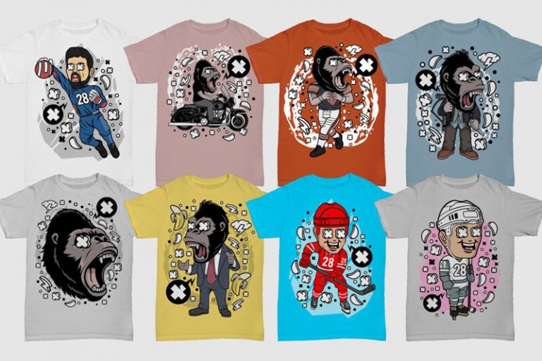 Cartoon Vector Part 7 T-shirt Designs - Graphic Design Bundle Deals ...