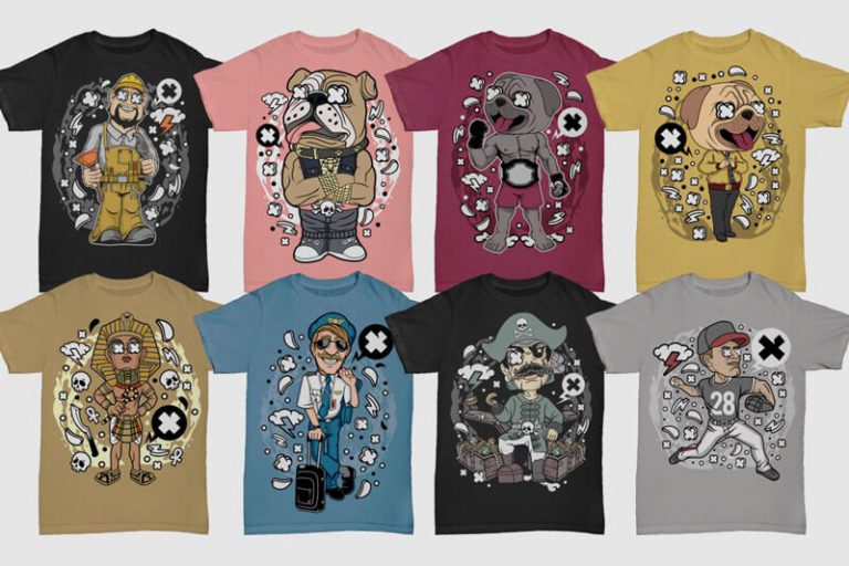 Cartoon Vector Part 7 T-shirt Designs - Graphic Design Bundle Deals ...