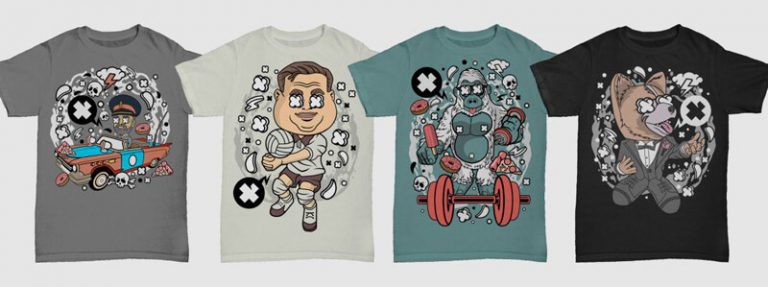 Cartoon Vector Part 7 T-shirt Designs - Graphic Design Bundle Deals ...